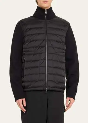 Moncler Wool-blend Down Cardigan