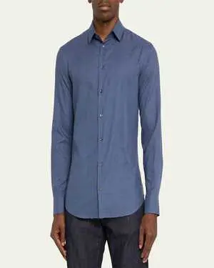 Giorgio Armani Micro-houndstooth Sport Shirt