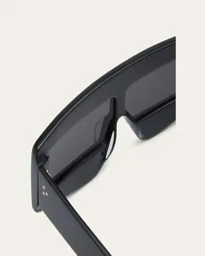 Rick Owens Phleg Acetate Rectangle Sunglasses