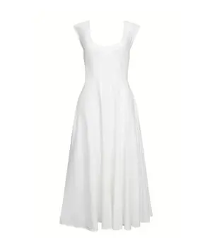 GUIZIO Leila Midi Dress - White