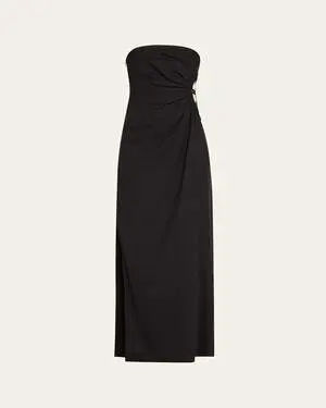 SIR. SIR. Dorian Strapless Midi Dress - Black