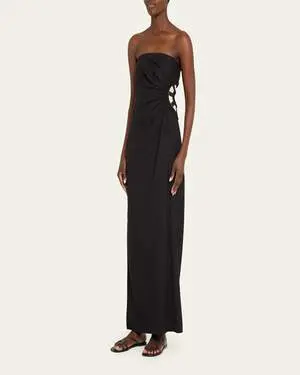 SIR. Dorian Strapless Midi Dress