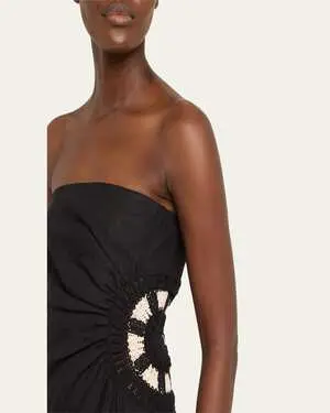 SIR. Dorian Strapless Midi Dress