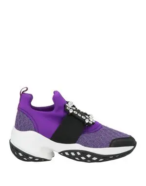 ROGER VIVIER Chunky Sneakers With Crystals - Purple