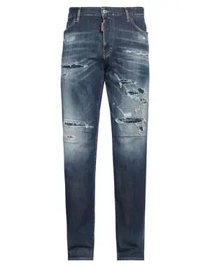 Dsquared2 Jeans With Leather Trims