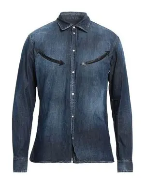 Dsquared2 Denim Shirt Size Cotton, Elastane, Cow Leather