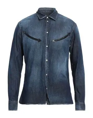 Dsquared2 Denim Shirt Size Cotton, Elastane, Cow Leather