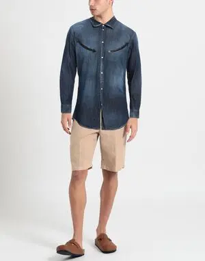 Dsquared2 Denim Shirt Size Cotton, Elastane, Cow Leather