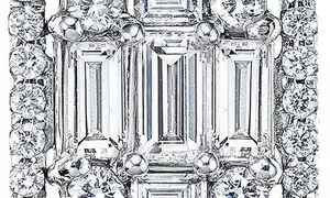 MINDI MOND Classic Clarity Diamond Halo Drop Earrings