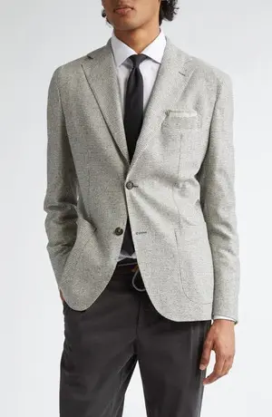 Eleventy Houndstooth Wool & Cashmere Sport Coat