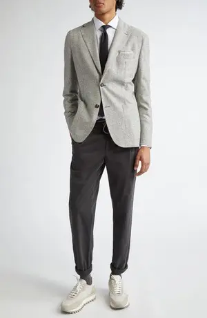 Eleventy Houndstooth Wool & Cashmere Sport Coat