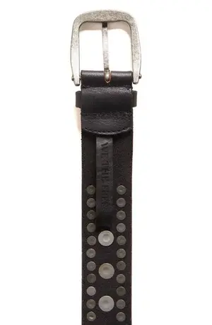Free People We The Free Sola Studded Leather Belt - Black