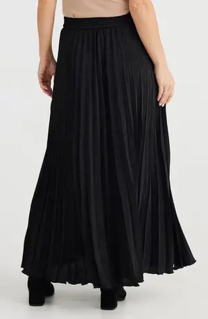 BRAVE+TRUE Alias Pleated Maxi Skirt