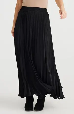 BRAVE+TRUE Alias Pleated Maxi Skirt