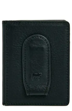 Will Leather Goods Front Pocket Money Clip Wallet - Black