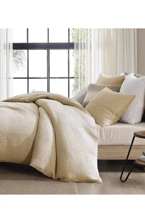 DKNY PURE Pure Rib Duvet Cover & Sham Set - Oatmeal