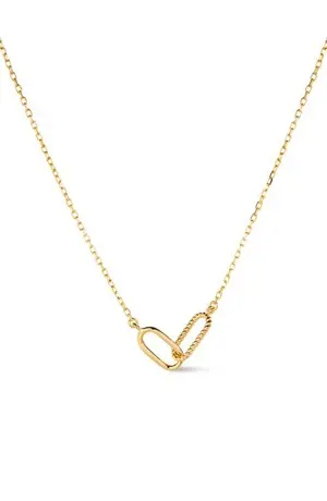 ANA LUISA Interlocking Link Pendant Necklace - Gold