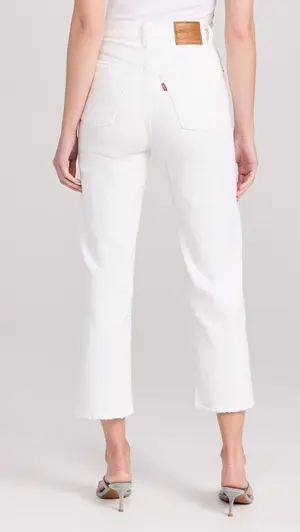 LEVI'S Ribcage Straight Ankle Jeans - Cloud Over