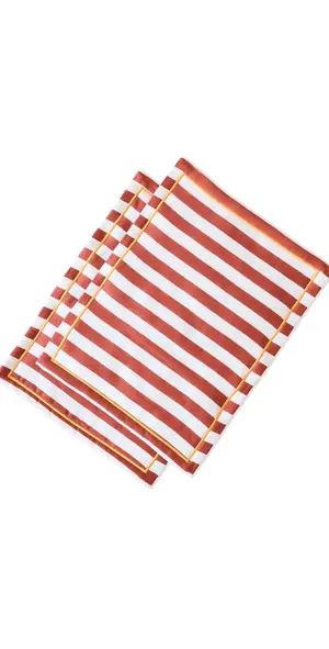 La DoubleJ Placemat Set Of 2 - Red And White
