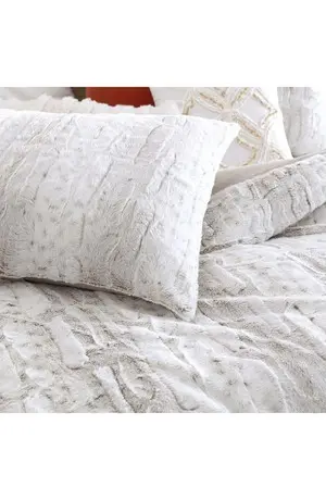 PERI HOME Snow Leopard Faux Fur Comforter & Shams Set