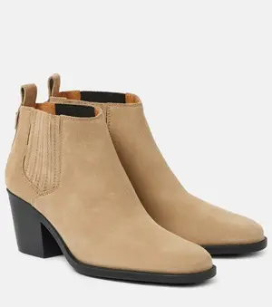 TOD'S Suede Ankle Boots - Beige