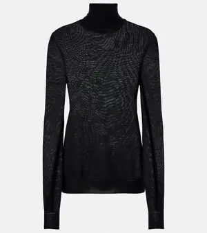 Saint Laurent Wool Turtleneck Sweater - Black