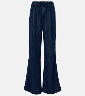 7 For All Mankind High-rise Wide-leg Jeans - Blue