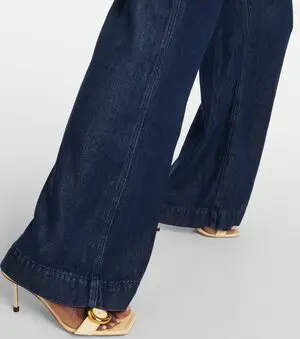 7 For All Mankind High-rise Wide-leg Jeans - Blue