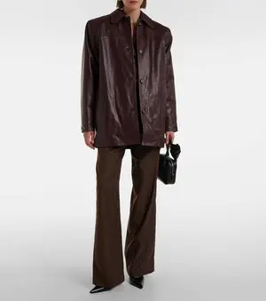 Magda Butrym Oversized Leather Jacket
