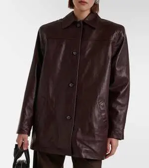 Magda Butrym Oversized Leather Jacket