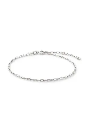 ANA LUISA Paperclip Chain Bracelet - White Gold
