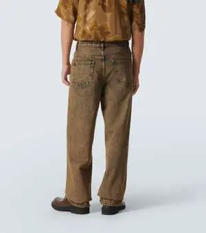 Dries Van Noten Faded Wide-leg Jeans