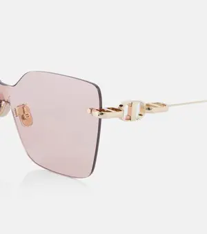 Dior Cd Chain M1u Square Sunglasses - Pink