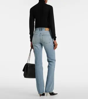 Saint Laurent Nico High-rise Straight Jeans