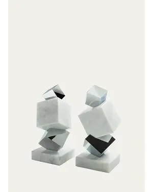 ANNA NEW YORK Marble Torre Objet - Silver