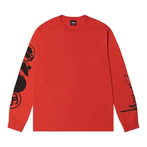StÜssy Stacked Pigment Dyed Long-sleeve Tee 'tomato - Red