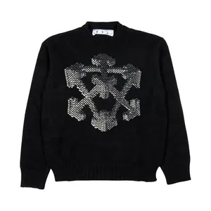 Off-White 3d Arrow Chunky Knit Crewneck - Black
