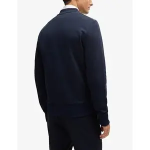 BOSS Contrast-panel Regular-fit Cotton Jacket