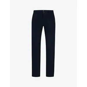 BOSS Slim-fit Straight-leg Stretch-cotton Chinos - Dark Blue