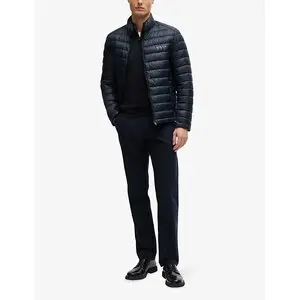 BOSS Slim-fit Straight-leg Stretch-cotton Chinos - Dark Blue