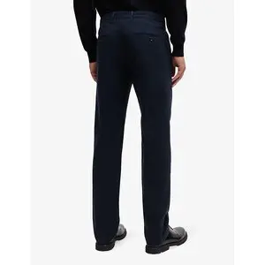 BOSS Slim-fit Straight-leg Stretch-cotton Chinos - Dark Blue