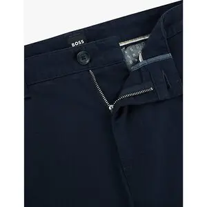 BOSS Slim-fit Straight-leg Stretch-cotton Chinos - Dark Blue
