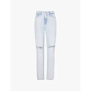 Good American Good 90s Wide-leg Cotton-blend Denim Jeans