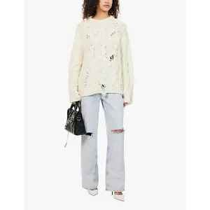 Good American Good 90s Wide-leg Cotton-blend Denim Jeans