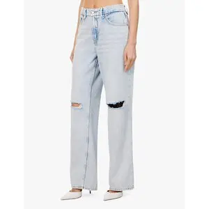 Good American Good 90s Wide-leg Cotton-blend Denim Jeans