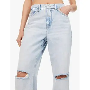 Good American Good 90s Wide-leg Cotton-blend Denim Jeans