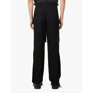 Givenchy Buckles Drawstring-cuffs Straight-leg Regular-fit Cotton Trousers