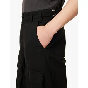 Givenchy Buckles Drawstring-cuffs Straight-leg Regular-fit Cotton Trousers