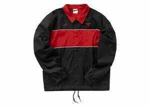 Nike Nba Chicago Bulls Courtside Lightweight Jacket - Black/red