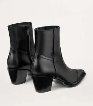 JIMMY CHOO Cece 60 Leather Ankle Boots - Black
